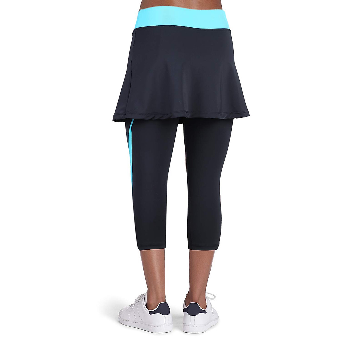 ANIVIVO Women Tennis Legging,Skirted Capri Leggings Tennis Pants for Women& Skirted Leggings(Apart Skirts,L)