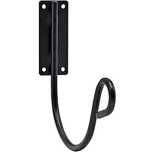 Sorbus Garden Hose Holder Hook, Wall Mounted Hose Reel Water Hose Storage Hanger, Great for Garden, Lawn, Yard, Wrought Iron (Black)
