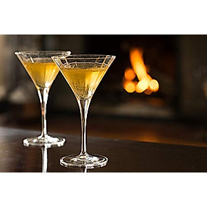 Luigi Bormioli Bach 8.25 oz Martini Glasses, 4 Count (Pack of 1), Clear