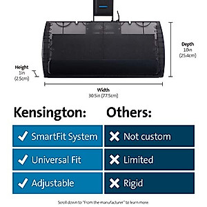 Kensington 60718 Adjustable Keyboard Platform with SmartFit System, 21-1/4w x 10d, Black