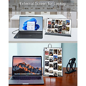 Intehill 4K Portable Monitor for Laptop, MacBook and Mini PC High-end 13.4 inch Small Computer Monitor with Golden Ratio 16:10 and Resolution 3840x2400 U13NA
