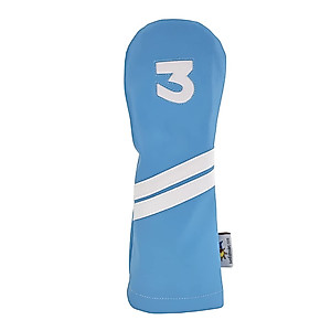 Light Blue Sunfish Leather Golf Headcover 5 Piece Set 1 3 5 X H Driver Fairway Hybrid