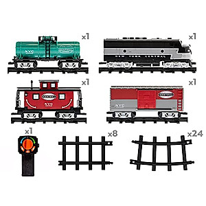Lionel New York Central Ready-to-Play Set, Battery Powered Model Train Set with Remote
