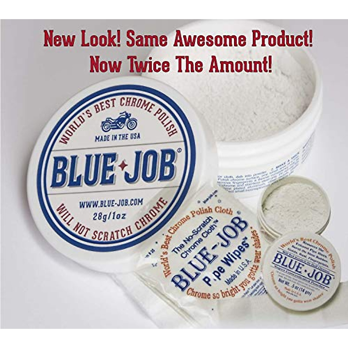Blue-Job® Chrome Polish - Perfect for Your Motorcycle! One Polish for All Your Needs