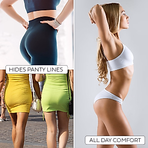 Sexy Basics Women's Active Sport Thong Panties Underwear - Multi Packs