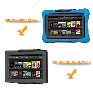 TFY Tablet Wall Mount, Kitchen Wall Mount for Tablets and Smartphones, Fits on Kitchen, Bathroom, Bedroom, Readingroom and More (Black)