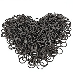 JIANYI 1200 Pack Mini Rubber Bands, Soft Elastic Bands Small Tiny Hair Ties for Toddlers, Kids, Audits, Ponytails, Braids, Wedding Hairstyle - Black