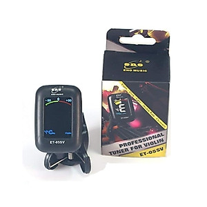ENO MUSIC Professional Violin Viola Tuner, Colorful LCD Display Easy Control Clip on Accurate Violin Tuner