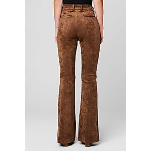 [BLANKNYC] Womens Luxury Clothing Vegan Leather Wide Wale Corduroy Flare Pant, Fairweather Friend, 27