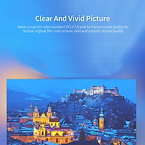 Mini Portable Projector, Small 1920x1080P Movie Projector, Support TF Card, U Disk, AV, 24 to 60 Display, LED Video Projector for Home Theater (US Plug)