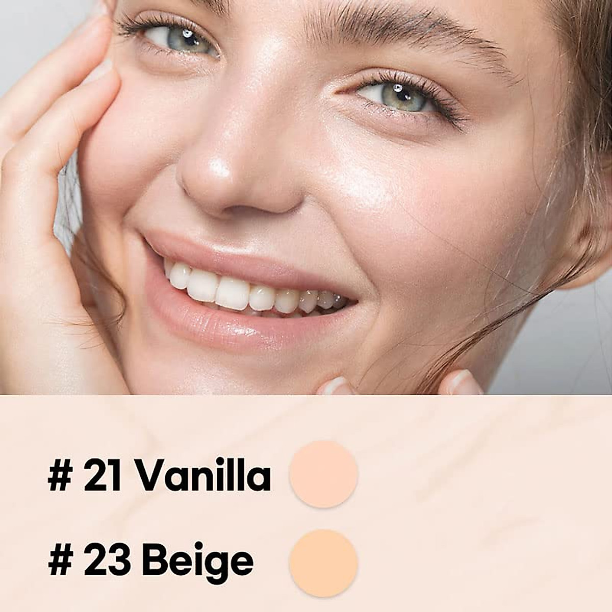 IOPE Air Cushion SPF 50+,Natural Coverage Foundation Makeup, Moisturizing Finish for Sensitive,Dry,Combination Skin,Korean Skin Care Cushion by Amorepacific,#21