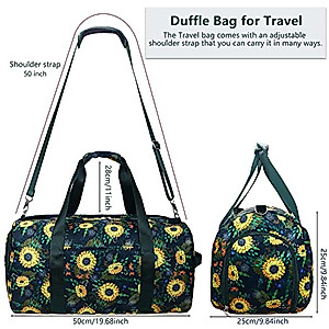 Gym Bag for Women, Small Sport Duffel Bag for Yoga Swim Dance, Gyms and Weekend Getaway,Gymbag Waterproof Dufflebag with Shoe and Wet Clothes Compartments,Carryon Overnight