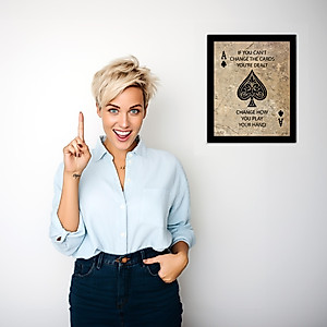 Can't Change Hand - Motivational Wall Art Print, Inspiring Playing Card Picture Print, Motivational Wall Decor for Living Room Decor, Home Decor, Office, Great Gift For Loved Ones, Unframed 8 x10