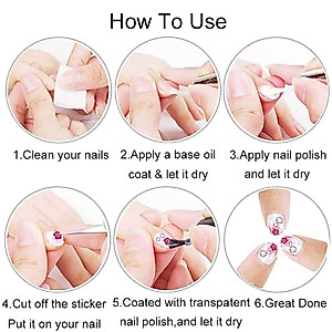 6 Sheets Cute Cat Nail Art Stickers Cartoon Nail Decals 3D Nail Art Supplies Self-Adhesive Cat Cartoon Designer Nail Stickers Manicure Tips Acrylic Nails Decoration Accessories for Women Kids Girls