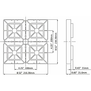 SEAFLO Heavy Duty RV Leveling Blocks Compatible with Single Wheels, Double Wheels, Hydraulic Jacks, Tongue Jacks and More Orange 10 Pack