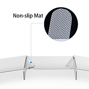 Acrylic Monitor Stand Riser,Dual Monitor Stand with Adjustable Length and Angle,3 Shelf Monitor Stand Riser with Anti-Slip Mat for Laptop, Computer, PC, Printer,TV Screen