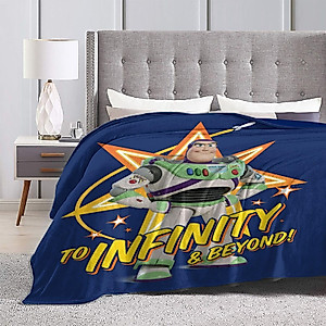 Buzz Lightyear Blanket Soft Cozy Fleece Throw Blanket Plush Lightweight Warm Fuzzy Flannel Blankets and Throws for Couch Sofa Bed 50"X40"