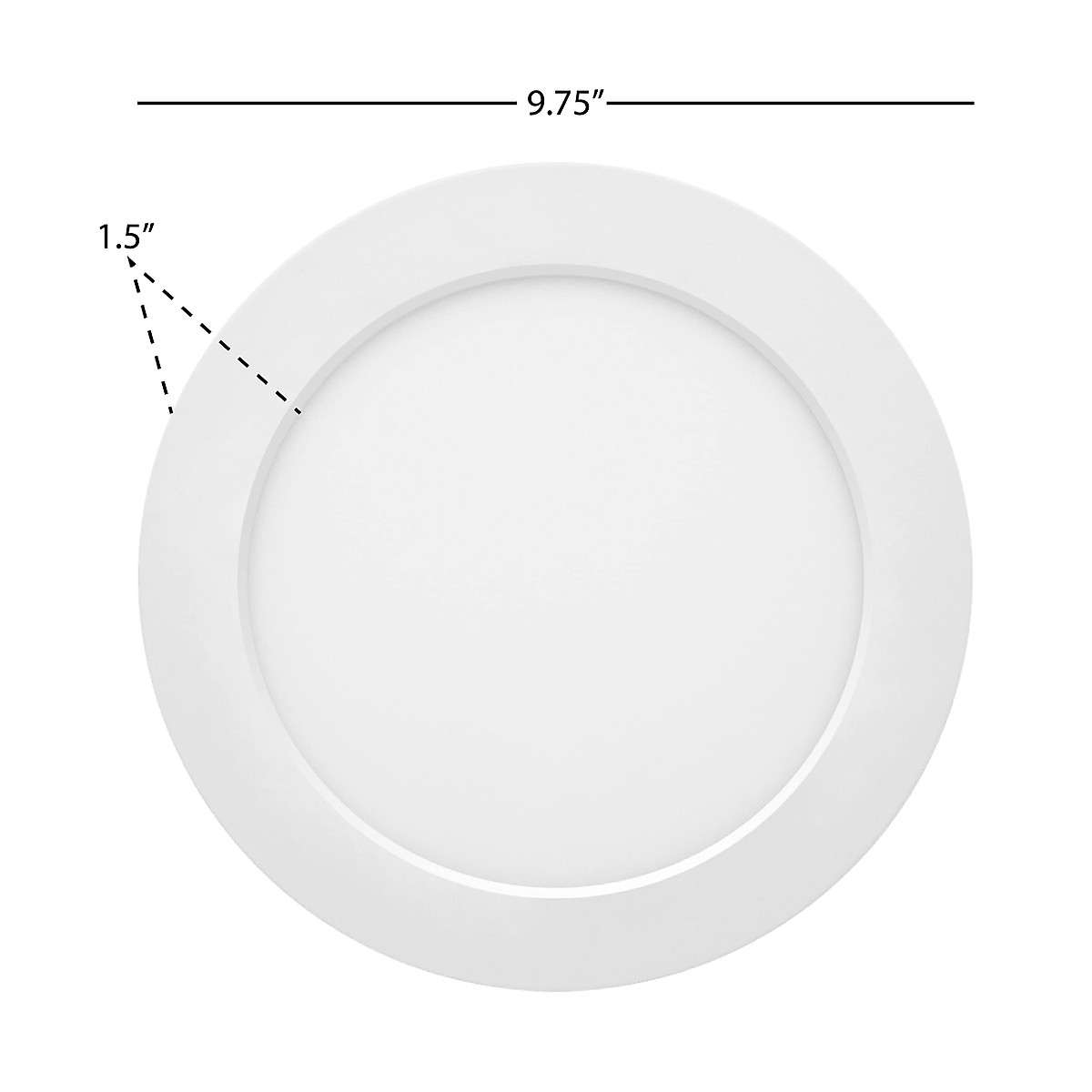 Maxxima 9 in. LED Flush Mount Ceiling Light Fixture - 1500 Lumens, 5 CCT 2700K-5000K, Round Color Selectable Panel Light, Dimmable, Recessed Can or J-Box Install, Suitable for Bathroom or Shower