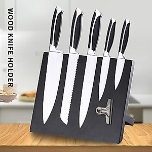 JOPROCH Oak Magnetic Kitchen Knife Holder,Magnetic Stand for Beautiful Kitchen Decor，Universal Knife Tool Display and Placement Rack with Strong Magnet