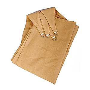 YGS 20 ft x 20 ft Oversized Sun Shade Sail UV Block Fabric Patio Shade Sail in Color Sand