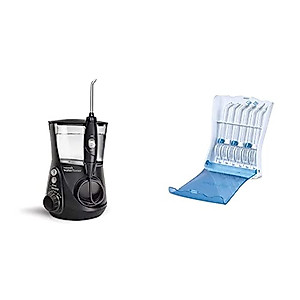 Waterpik Water Flosser Tips Storage Case and 6 Count Replacement Tips, Convenient, Hygienic and Sturdy Storage Case with Water Flosser Electric Dental Countertop Professional Oral Irrigator