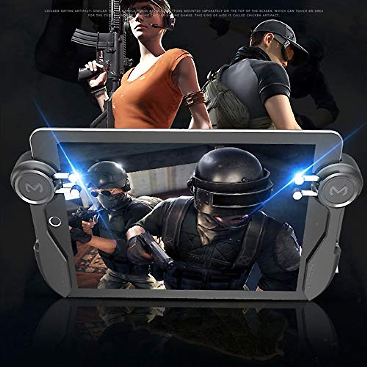 LICHIFIT Six Finger Game Joystick Trigger Handle L1R1 Shooter Fire Aim Button Gamepad Controller for iPad Tablet PUBG Game Accessories