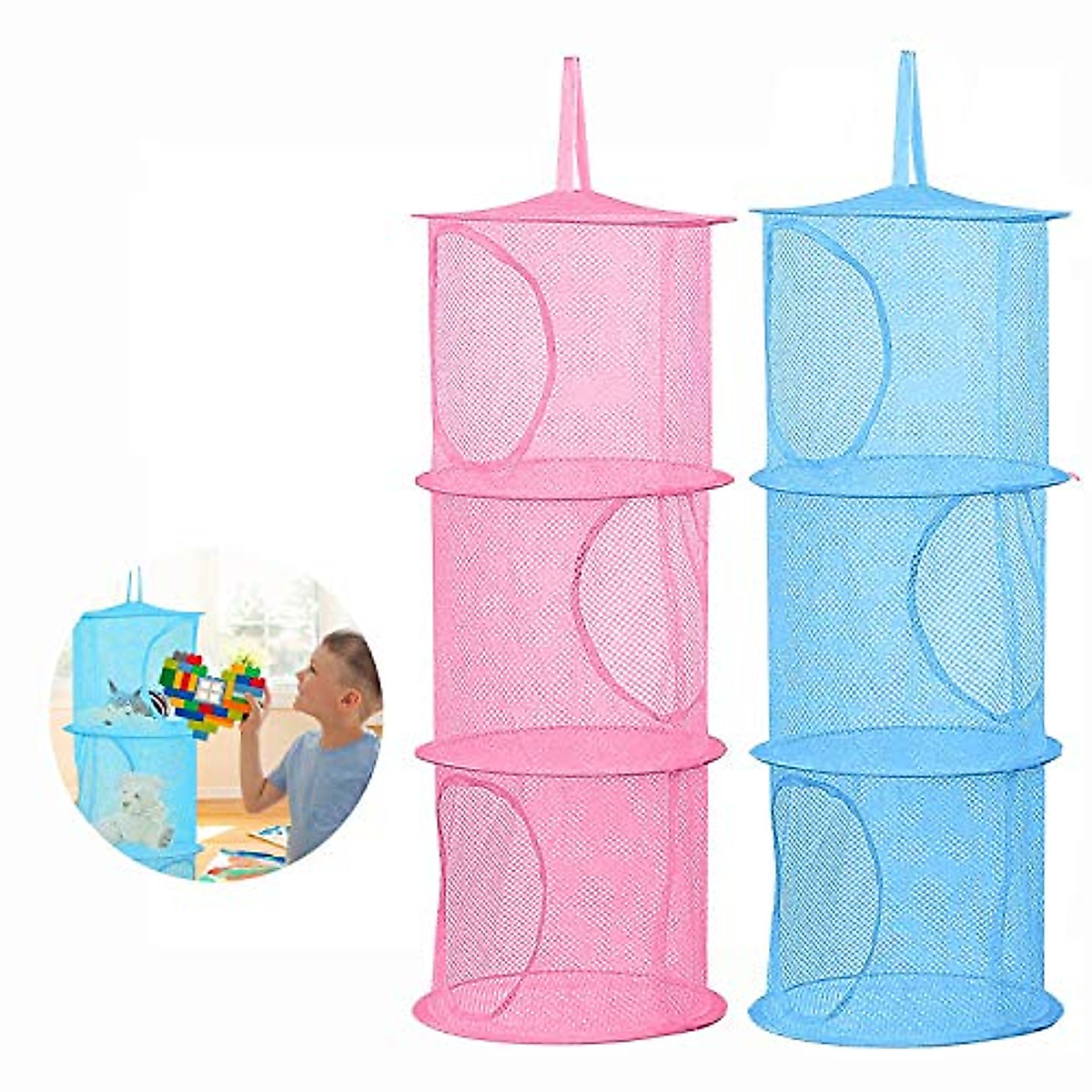 Hanging Closet Organizer - Foldable Closet Hanging, Space Saver - Sweater or Shoe Organizer, Baby Nursery Closet Organization and Storage