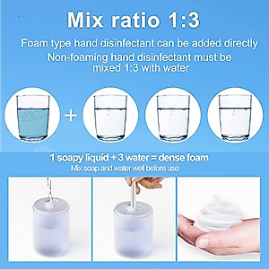 GZRKF Automatic Foaming Soap Dispenser Bathroom Hand Soap Dispenser Automatic Dish Soap Dispenser for Kitchen Sink Bathroom Commercial Hotel White