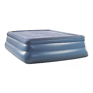 Simmons Beautyrest Sky Rise Pillow Top Inflatable Air Mattress: Raised-Profile Air Bed with External Pump, Queen
