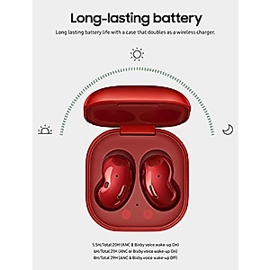 SAMSUNG Galaxy Buds Live True Wireless Bluetooth Earbuds w/ Active Noise Cancelling, Charging Case, AKG Tuned 12mm Speaker, Long Battery Life, US Version, Mystic Red