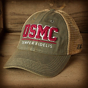 7.62 Design USMC 'Semper Fidelis' Vintage Trucker Hat Grey