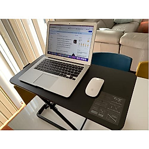 Mount Plus KBT10 Ultra Slim 24" Laptop, Keyboard and Mouse Stand | Sit Stand Adjustable Riser for Standing Desks | Lifts Up to 15.6 inches in Height | 5 Height Levels Riser