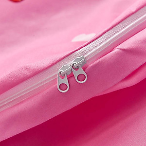 Lightweight Hotel Luxury Duvet Cover 3 Piece Set-Kids Kawaii Cute Fruit Strawberry Ultra Soft Premium Microfiber Breathable Comforter Cover with Zipper Closure, Corner Ties Full/Queen (90x90 inches) …