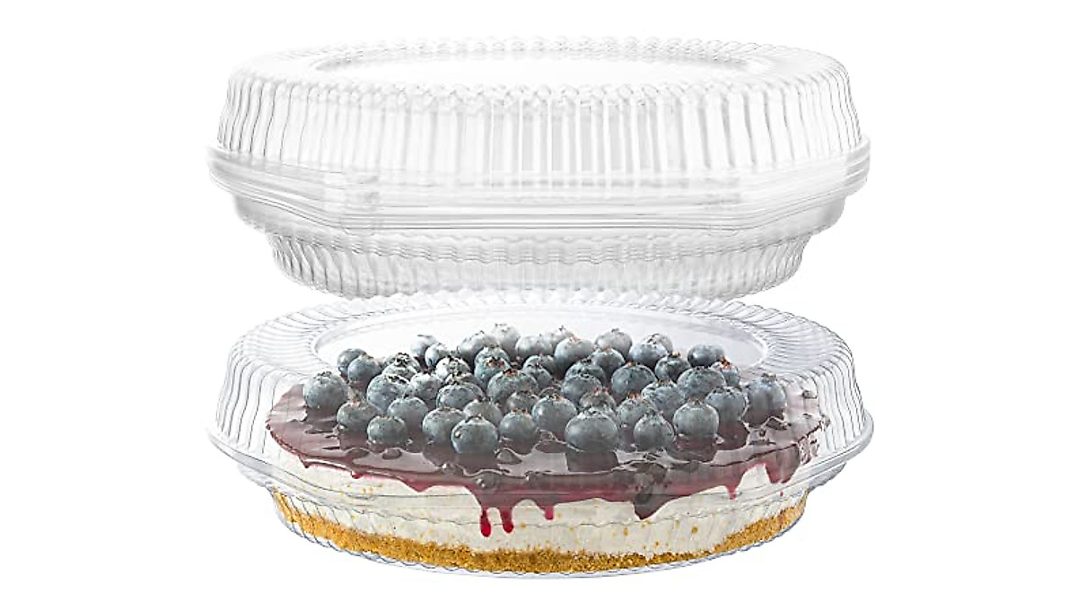 Supellectilem 10" Disposable Pie Containers - Clear & Durable