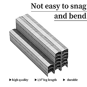 30000 Pieces B8 Crown Staples Standard Staples Heavy Duty Staples 1/4 Inch Leg Length for B8 Staplers Home School Office
