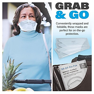 GERSON Pouch Respirator Face Masks - White Respirator Masks for Adults, 3230 Series