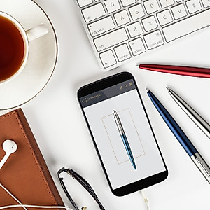 PARKER Jotter Ballpoint Pen, Waterloo Blue with Medium Point Blue Ink, Gift Box (1953191)