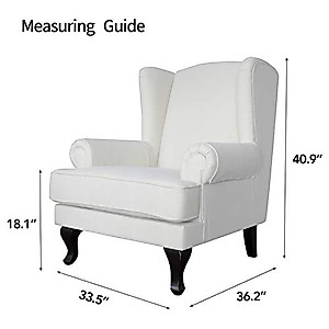 Easy-Going Stretch Wingback Chair Sofa Slipcover 2-Piece Sofa Cover Furniture Protector Couch Soft with Elastic Bottom, Spandex Jacquard Fabric Small Checks, Chocolate