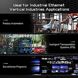 Binardat 8 Port Gigabit PoE Din Rail Industrial Ethernet Switch, 8 PoE IEEE802.3af/at, 16Gbps Switching Capacity, with One 96W PoE Power Supply