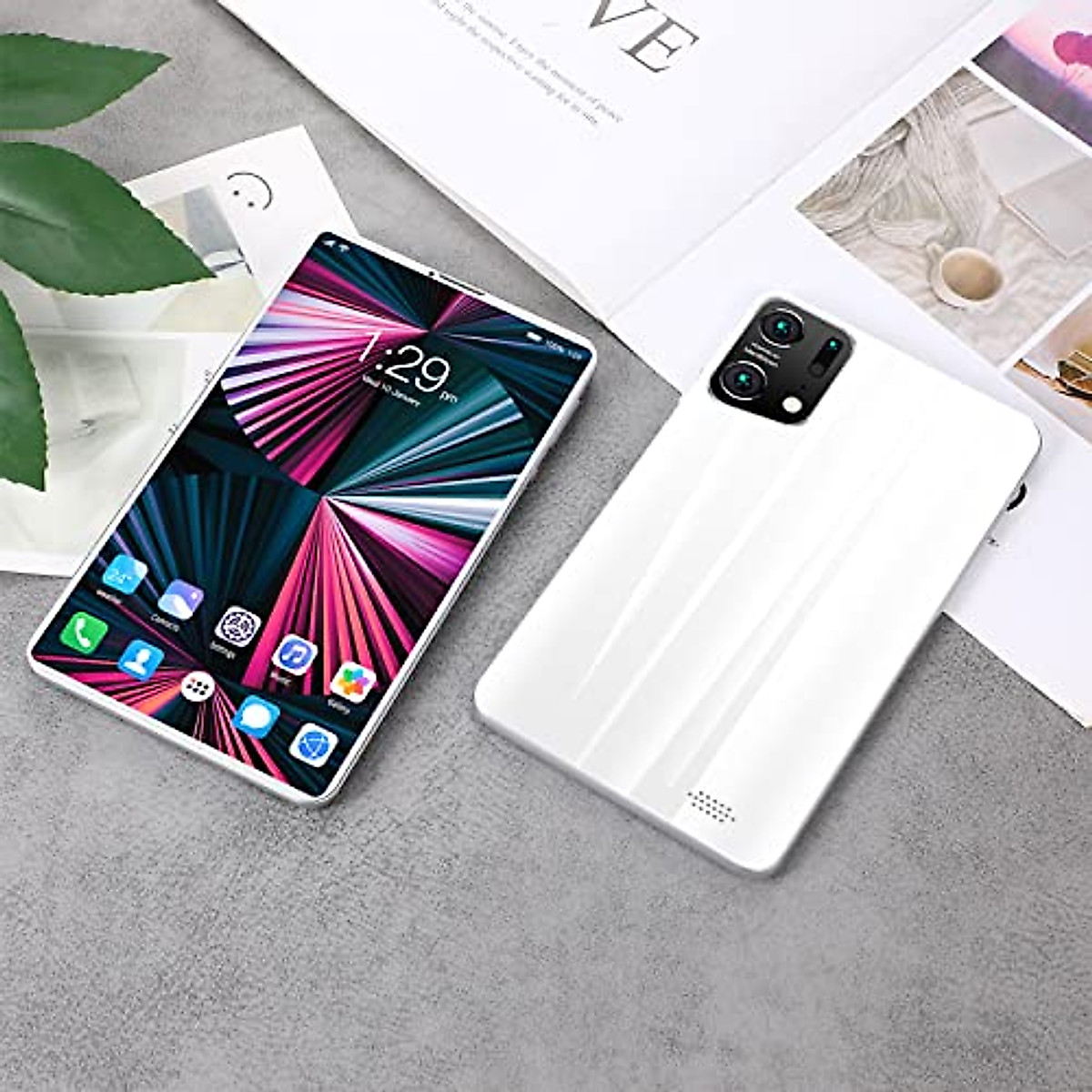 7-Inch IPS Display Screen HD Tablet WiFi Bluetooth Android Voice Call Game Working Tablet,WiFi,2GB RAM+16GB ROM,4000mAh Battery, Android 5.1 System (White)