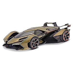 Maisto - 1/18 Diecast Scale Model Compatible with Lamborghini Replica V12 Vision Gran Turismo Metal Sports Car Model (Green) (Green)