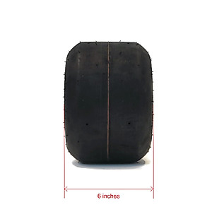 The ROP Shop | (Pack of 2) Tubeless Racing Slick Tire 11x6.00-5 with Aluminum Wheel for Go Kart