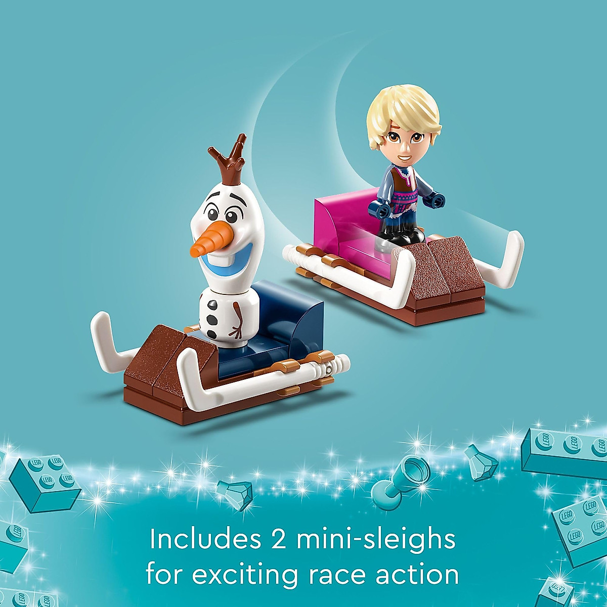 LEGO Disney Frozen Anna and Elsa’s Magical Carousel 43218 Ice Palace Building Toy Set with Disney Princess Elsa, Anna and Olaf, Great Birthday Gift for 6 Year Olds