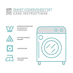 Lush Decor Leah 6 Piece Floral Duvet Set, King, Yellow & Gray