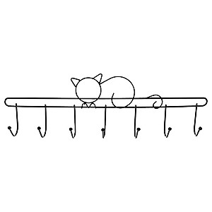 HOMSFOU 1pc Hangers Cat Simple Kitchen Home Purse Hook- Mounted Rail Practical Mount Hook Clothes Hooks Hats Back Wall Hanging Lovely Door Organizer Storage with Rustproof Art