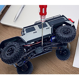 RC Tool Kit, Hex Allen Screwdriver Kit, RC Screwdriver Set 1.27mm 1.5mm 2.0mm 2.5mm 3.0mm Hex Driver Repair Tools for RC Car Boat Drone Helicopter (Red)