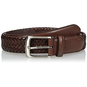 PGA TOUR mens Pga Tour Stretch Men's Braid Belt, Brown, Large US