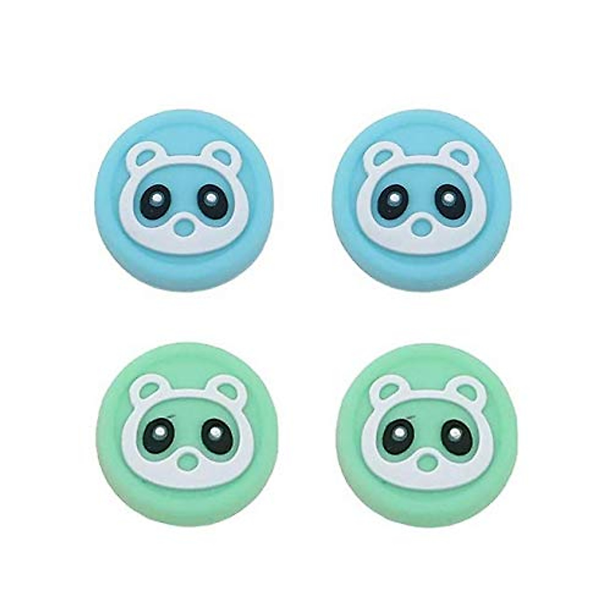Animal Crossing Silicone Analog Thumb Grip Joystick Covers Caps Game Thumbstick Replacement for Nintend Switch Lite/NS Joy-con Controller (4)