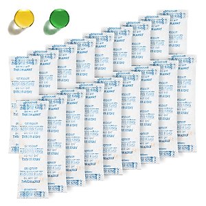 Silica Gel Packs – 150 Packs 5 Gram Desiccant Packs, Moisture Absorbers for Food Storage with Color Indicating, Premium Food Grade Silica Packets for Spices, Jewelry, Shoes, Electronics