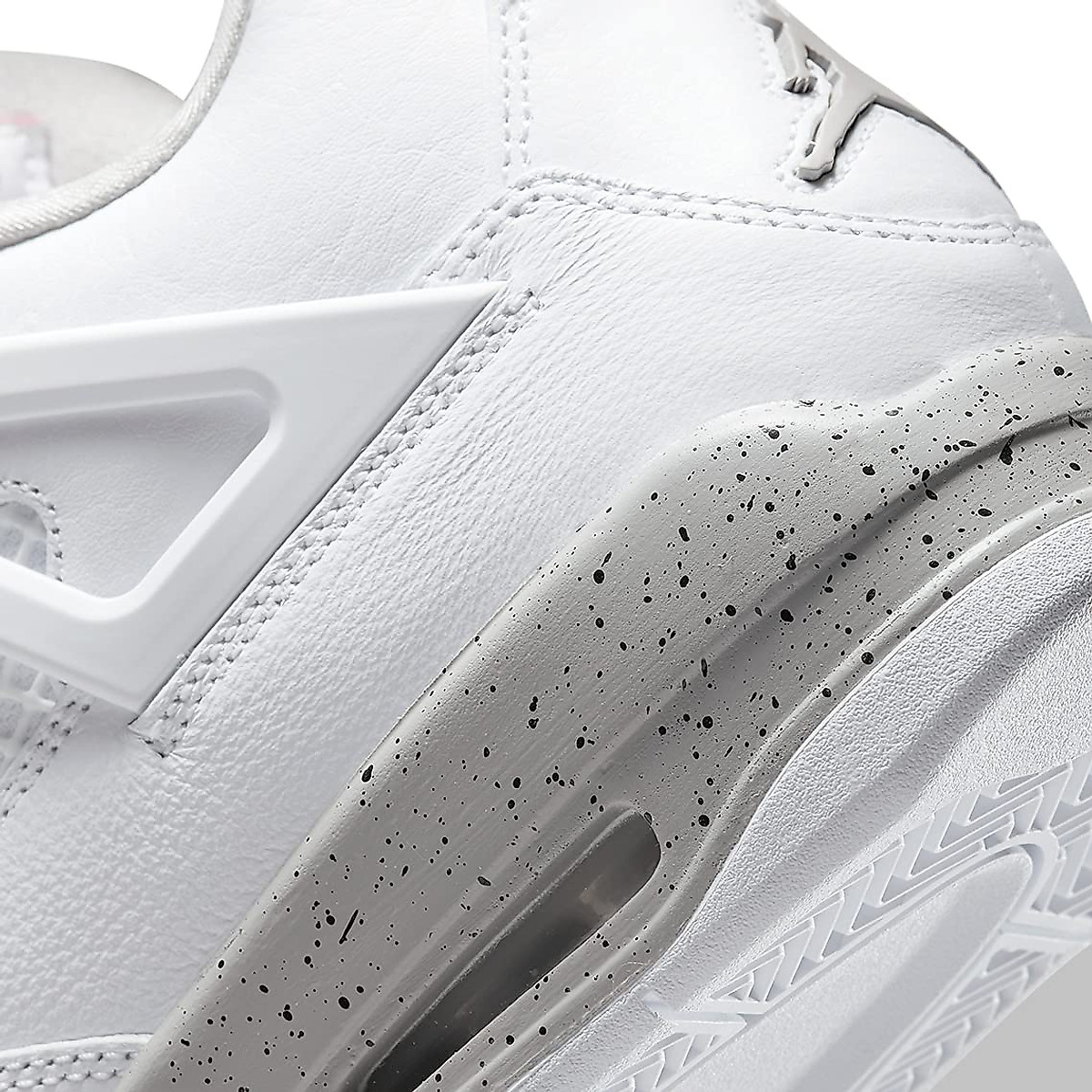 Nike Men's Air Jordan 4 Retro White Oreo, White/Tech Grey/Black/Fire Red, 9